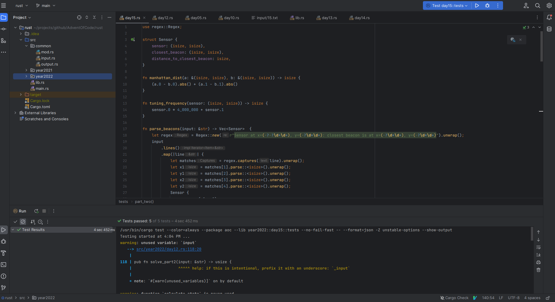 Advent of Code 2022: Learning Rust | Coffee-Driven Development